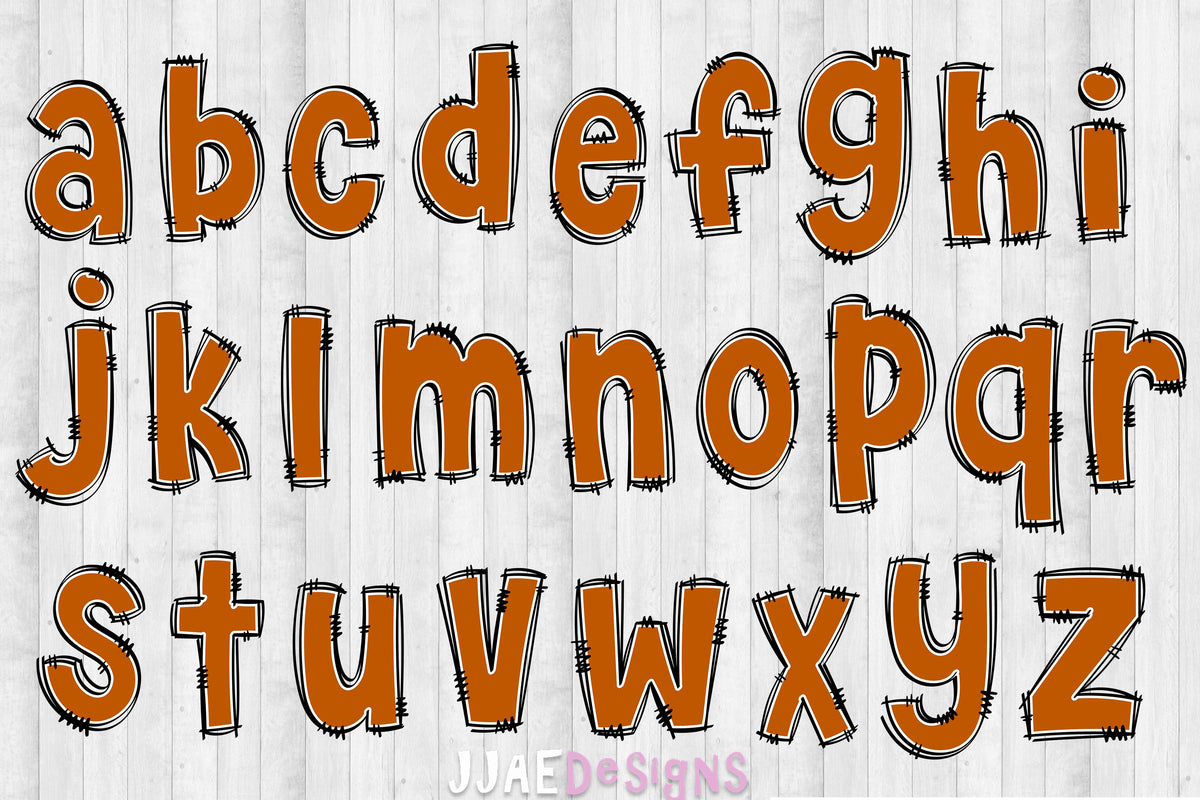 Burnt Orange PNG Letters – JJAEDesigns