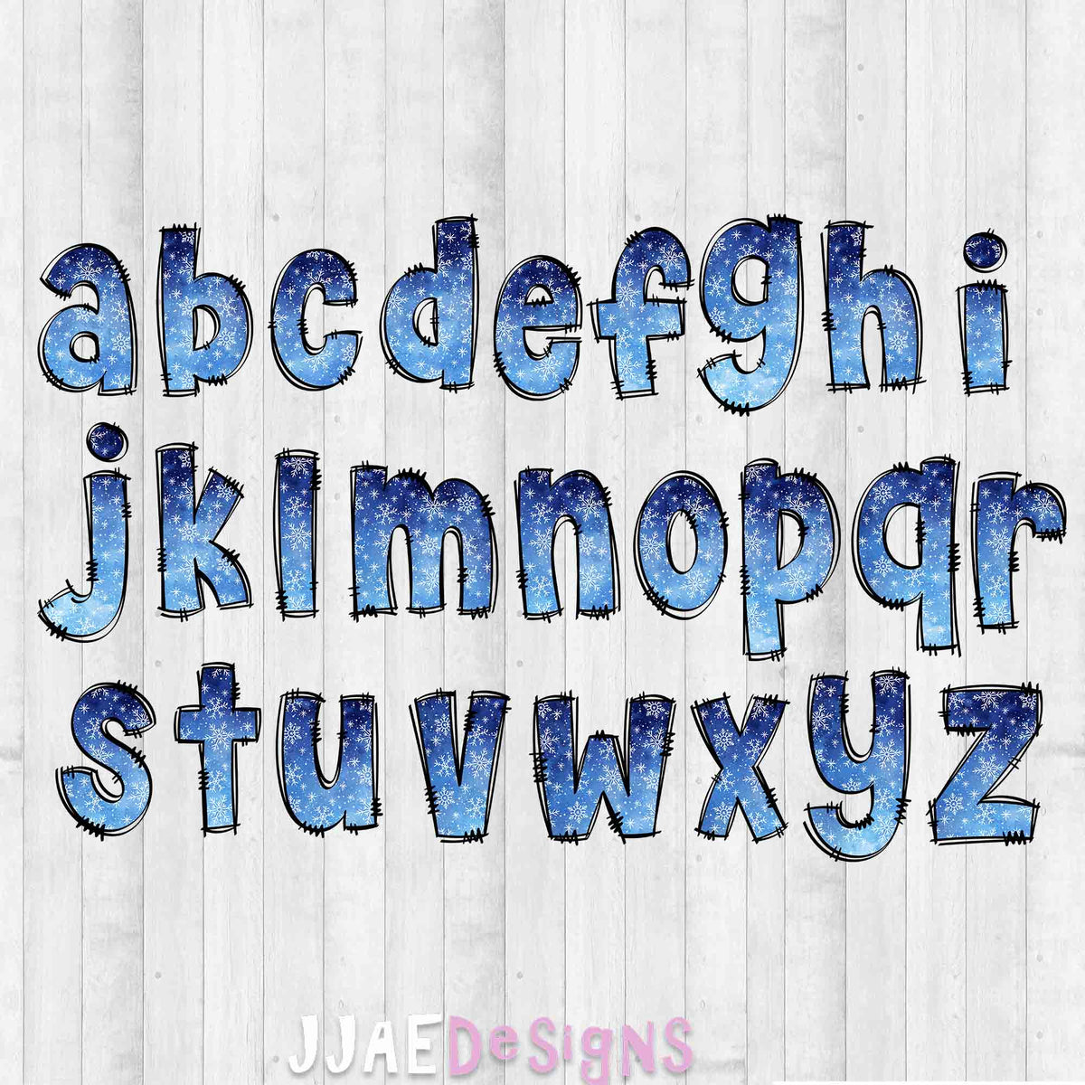 Snowflake PNG Letters – JJAEDesigns