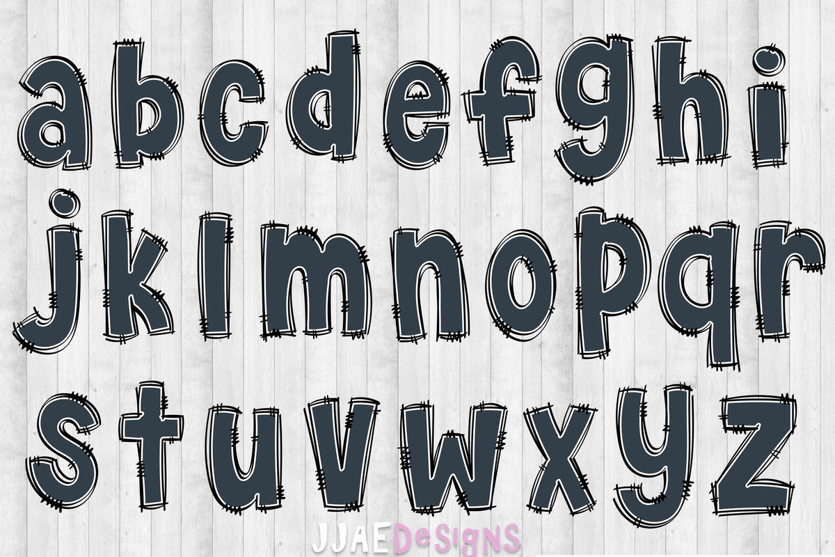 Dark Grey PNG Letters – JJAEDesigns