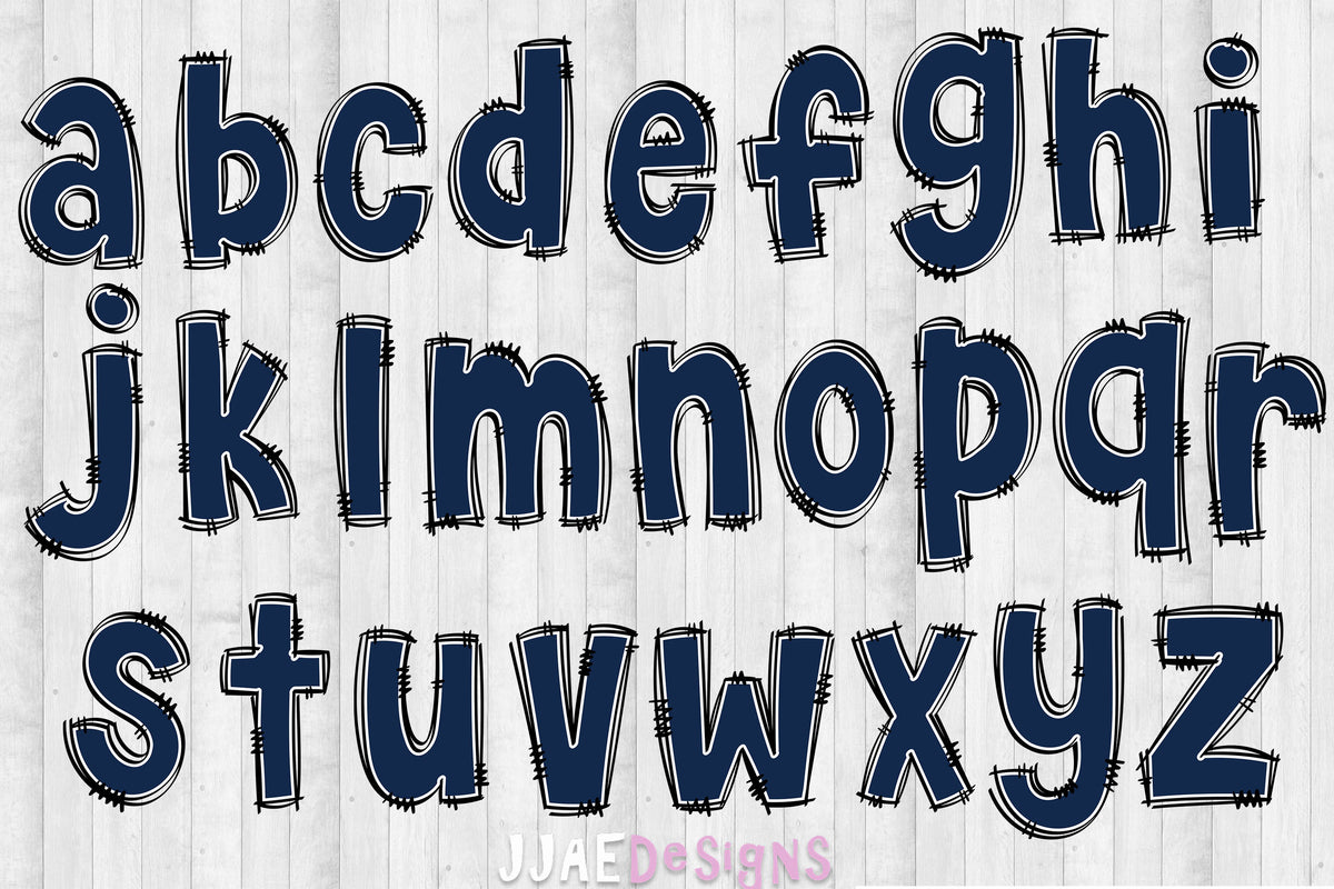 Navy Blue PNG Letters – JJAEDesigns