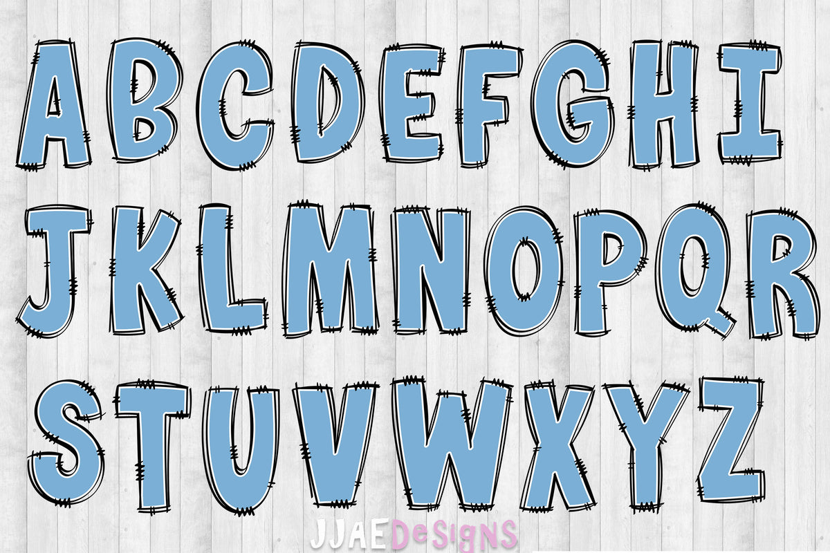 Light Blue PNG Letters – JJAEDesigns