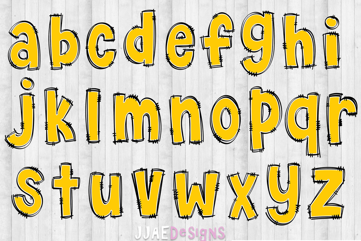 Yellow PNG Letters – JJAEDesigns