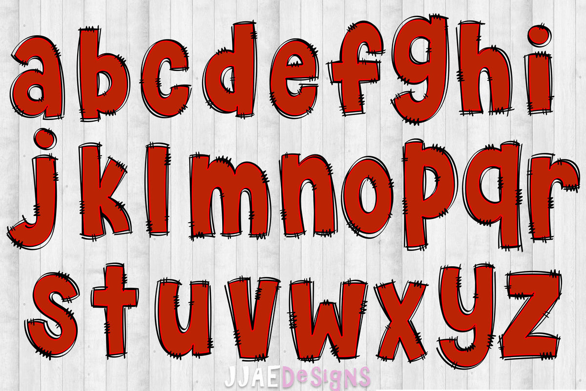 Red PNG Letters – JJAEDesigns