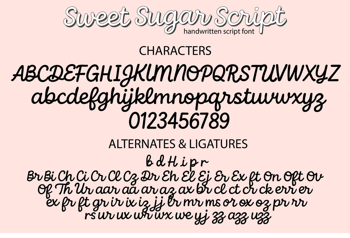 Sweet Sugar Script Font – JJAEDesigns