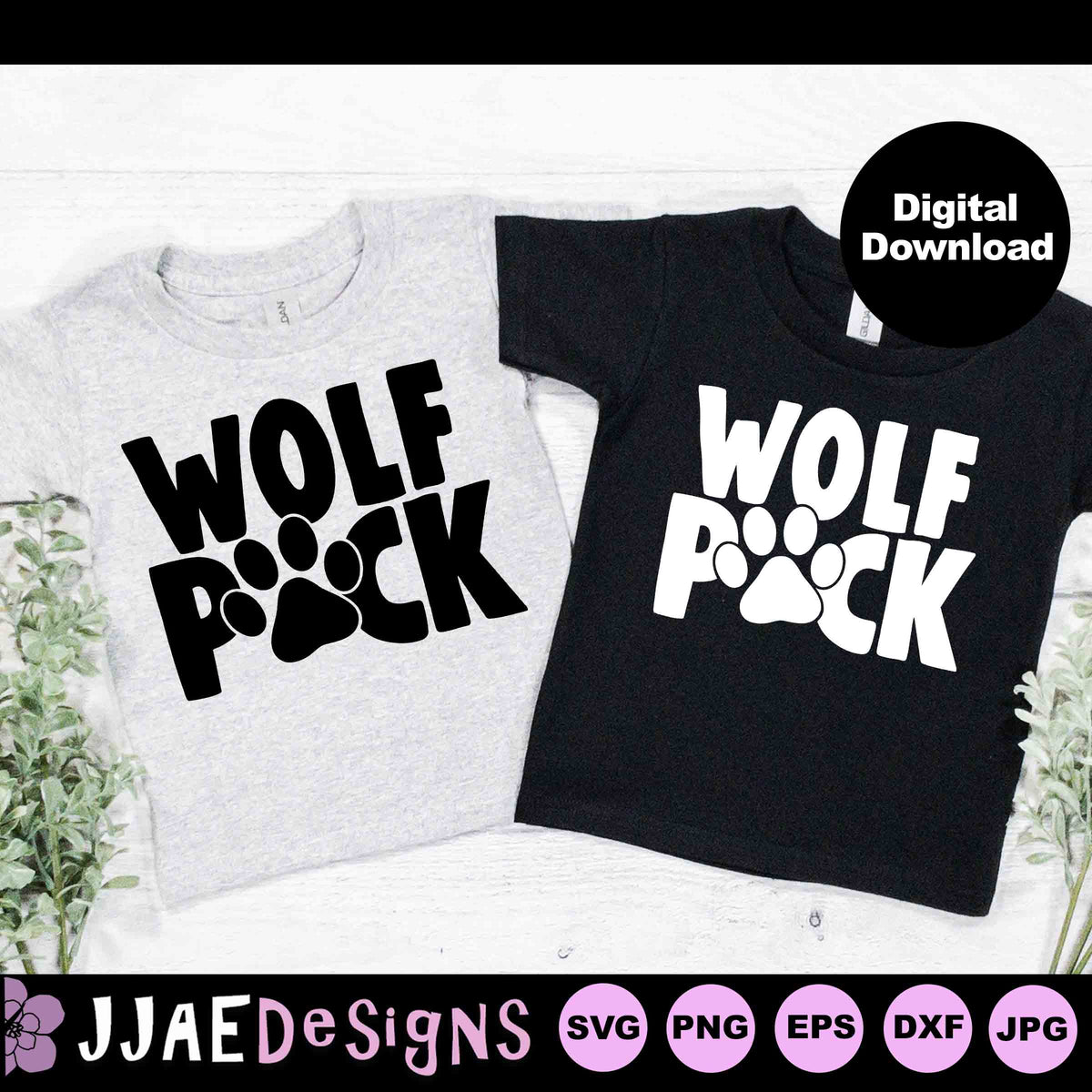 Wolfpack SVG (with Big Pawprint) – JJAEDesigns